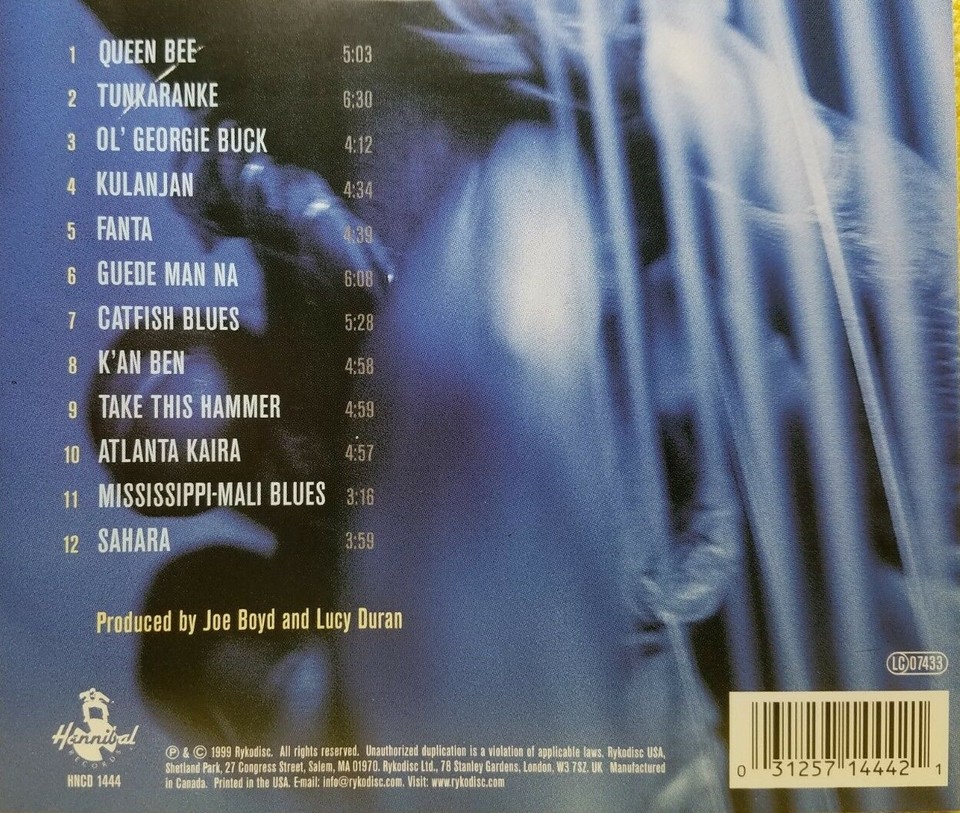 TAJ MAHAL & TOUMANI DIABATE - Kulanjan CD 1999 EXCELLENT COND / FREE ...