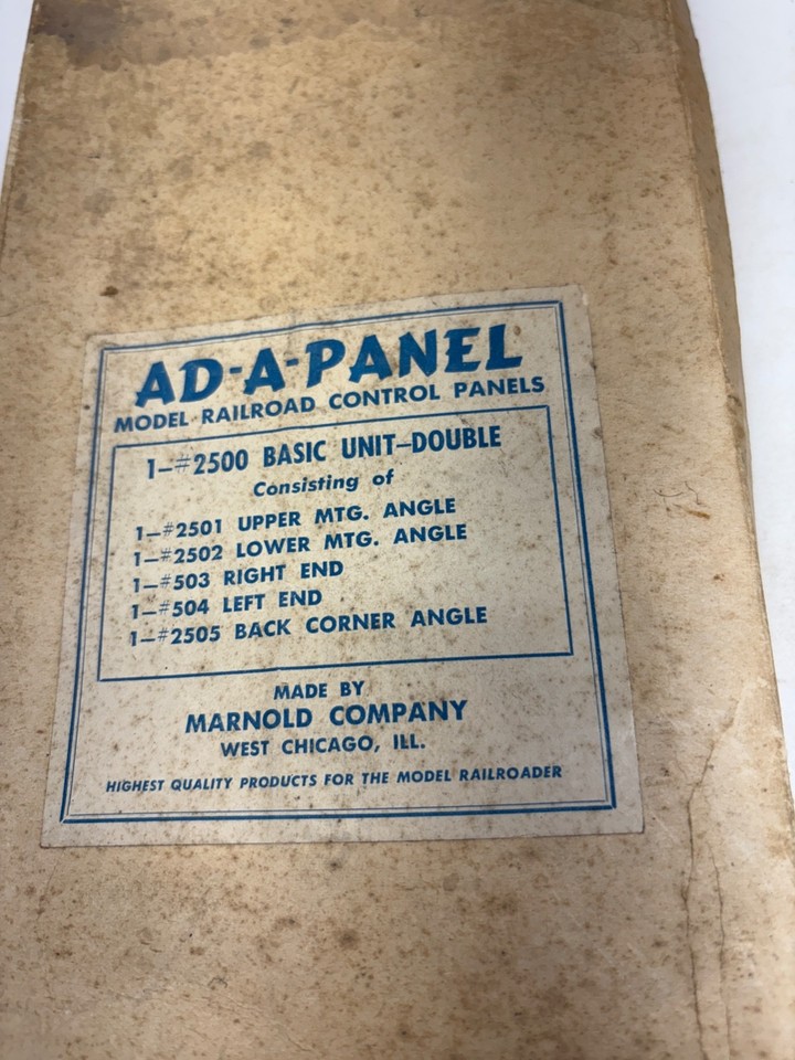 MARNOLD CO AD-A-PANEL #2500 BASIC UNIT-DOUBLE MODEL RAILROAD CONTROL ...