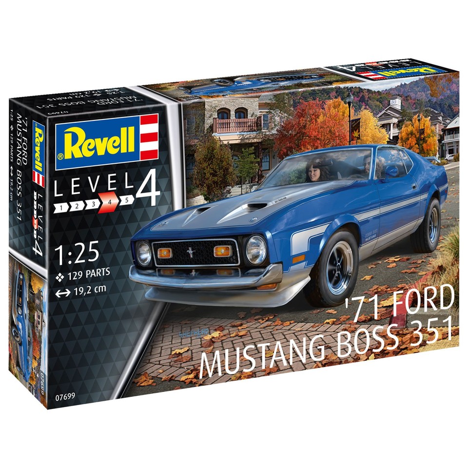 Revell 07699 1971 Ford Mustang Boss 351 US Muscle Car Model Kit 1:25 | eBay