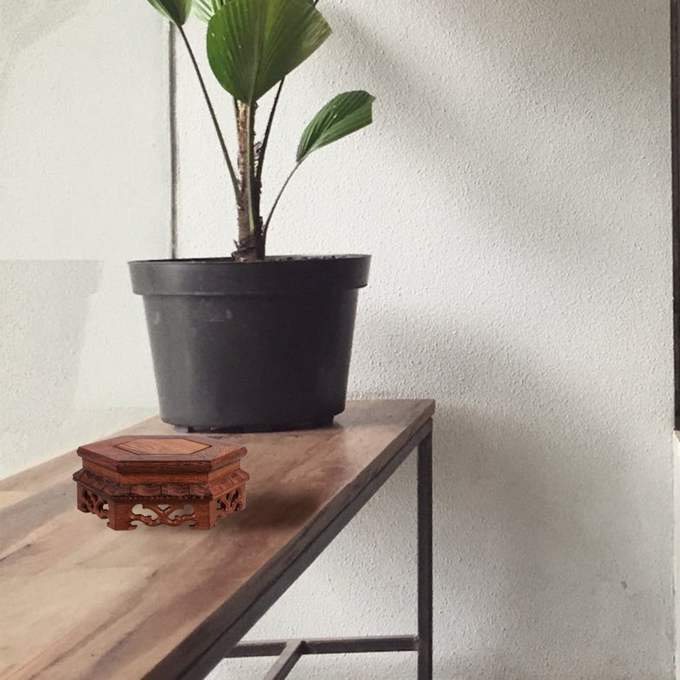 Decorative Wood Pedestal Creative Flower Pot Rack Flowerpot Stand ...