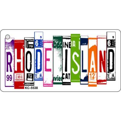 Rhode Island License Plate Tag Art Metal Novelty Aluminum Key Chain KC ...