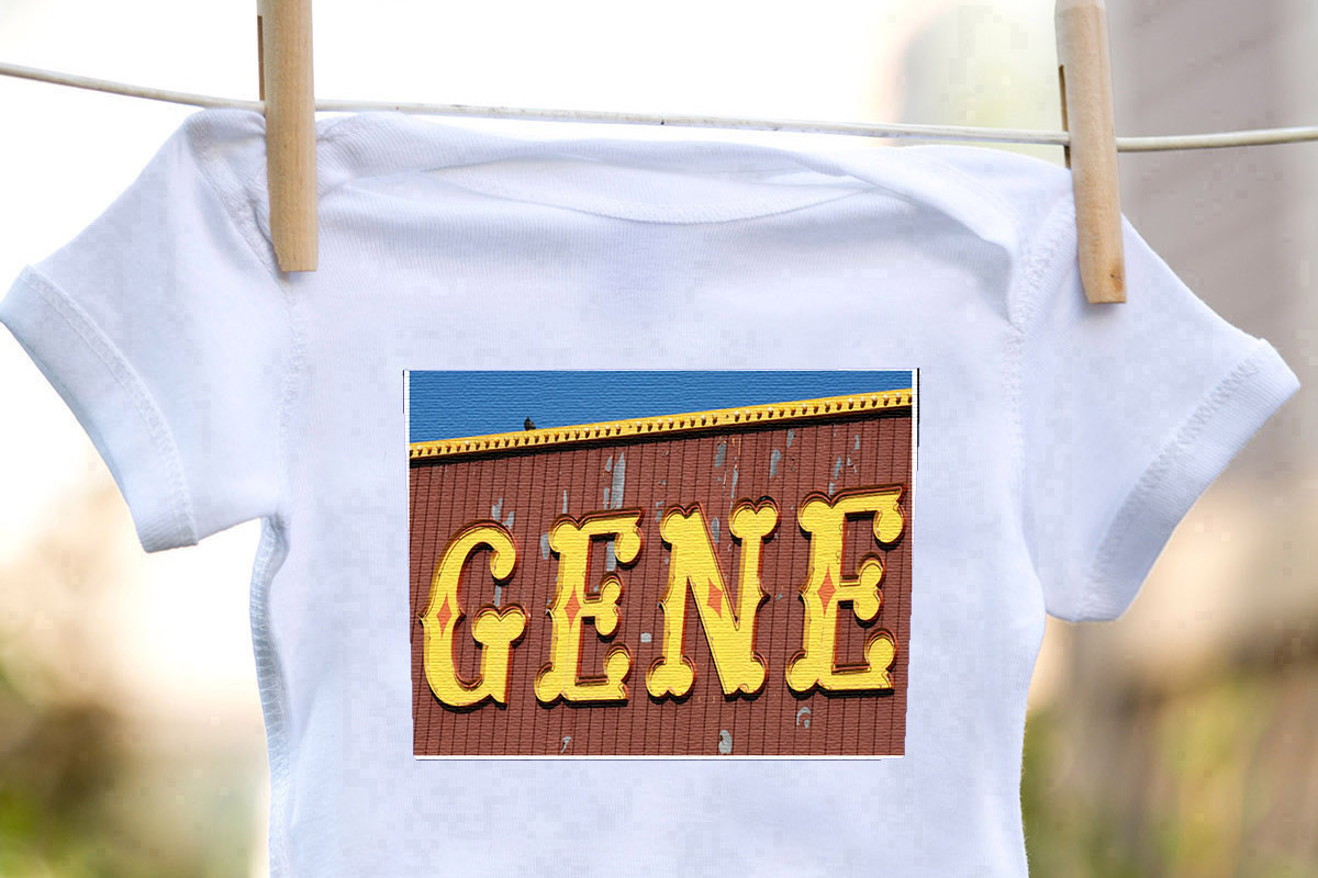 GENE Baby Bodysuit in Photo of Sign - 100% Cotton & Short Sleeve | eBay