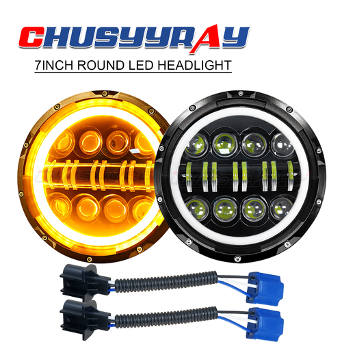 For 1967-1972 Chevy C10 Pair 7 inch LED Headlights Round DOT Approved ...