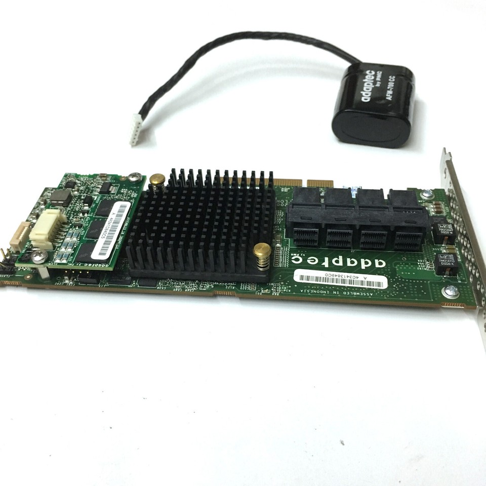Adaptec ASR-71605 16 Ports 2274400-R Raid Card 1GB Cache & BBU Battery ...