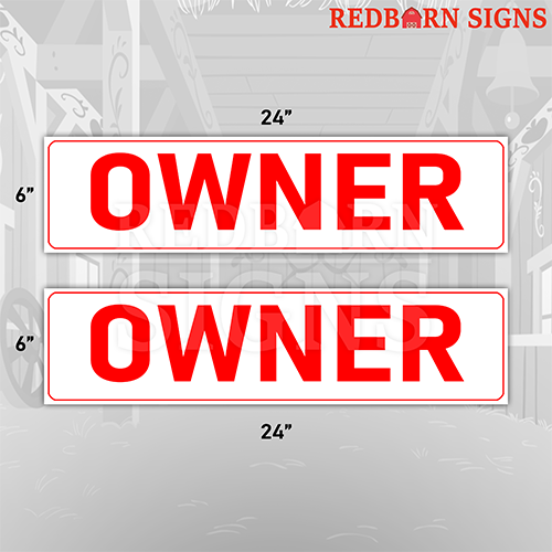 Owner 6"x24" REAL ESTATE RIDER SIGNS Double Sided 2PK - Highly Visible ...