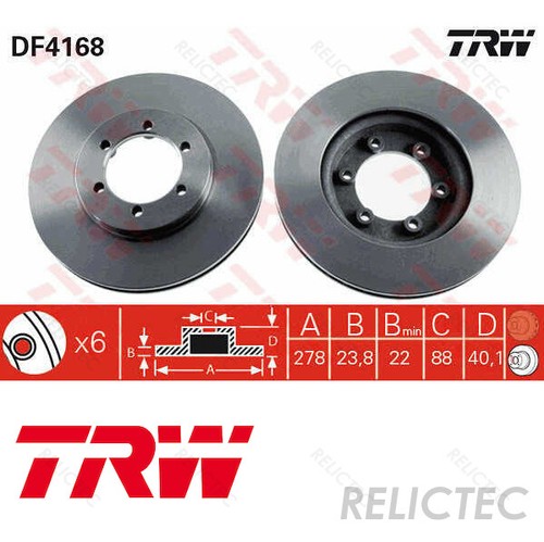 Front Brake Disc Ssangyong Daewoo:KORANDO,MUSSO,REXTON,NEXIA 4144106210 ...