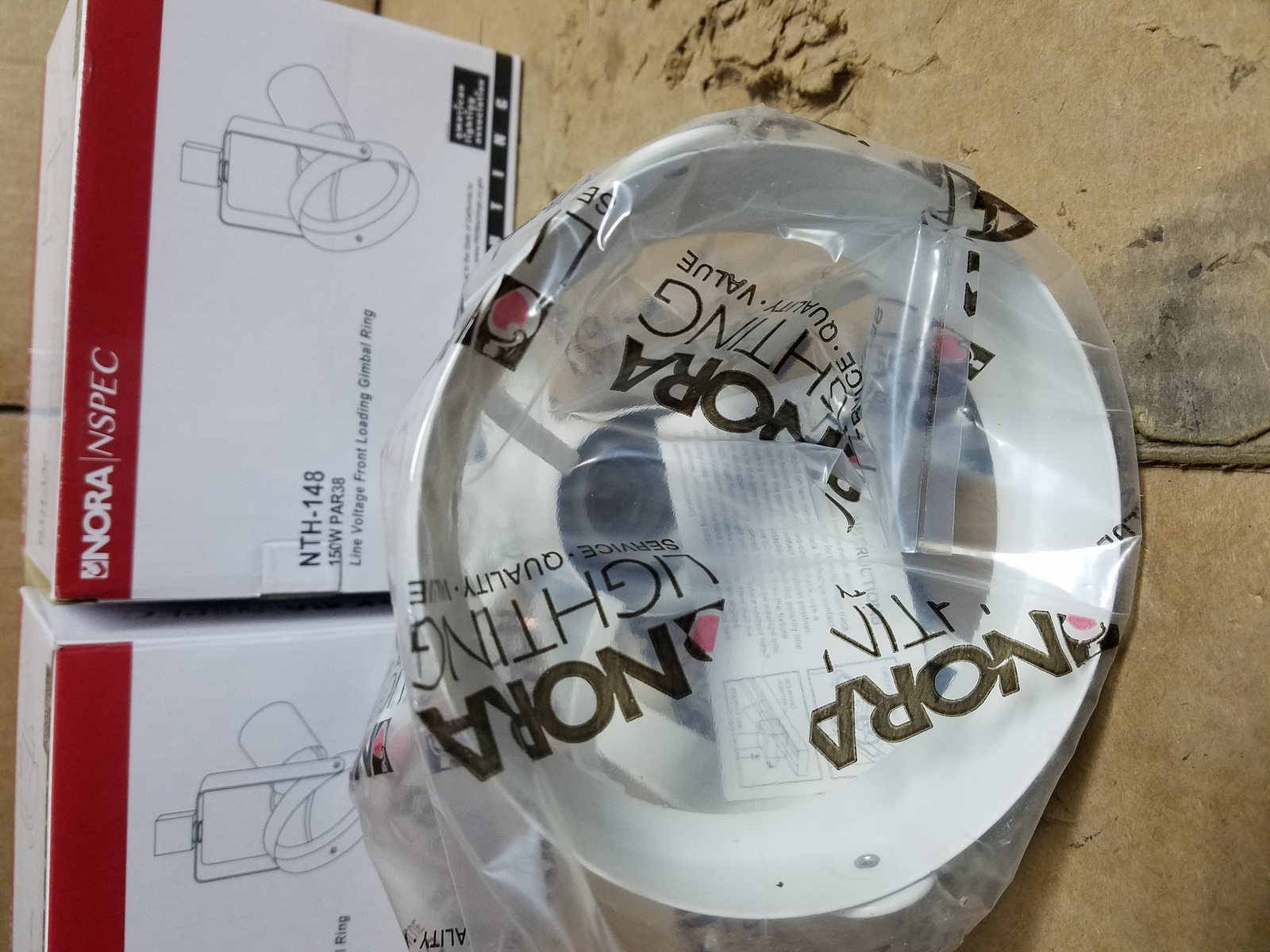 2 Pack NORA Lighting NSPEC NTH-148W White 150W LED Track Light PAR38 ...