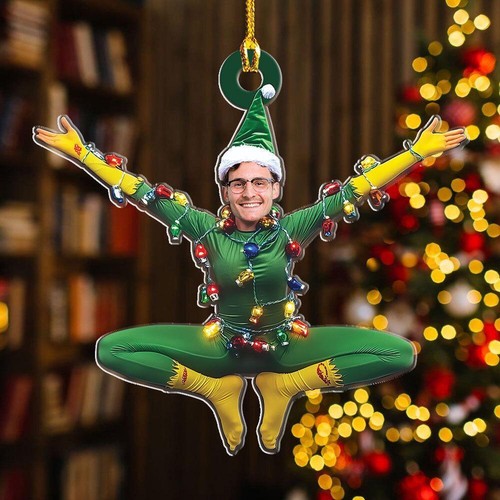 Personalized Face Elf Ornament Custom Photo Ornament Elf Christmas ...