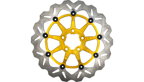 Galfer 13" Brake Rotors Full-Floating W/ Gold Aluminum Carrier 4 Harley ...