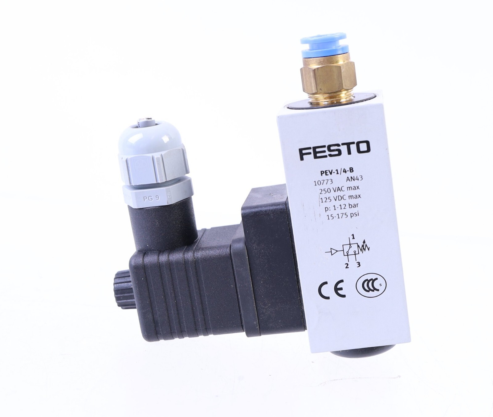 FESTO 10773 PEV-1/4-B pressure switch 1-12bar 250VAC | eBay