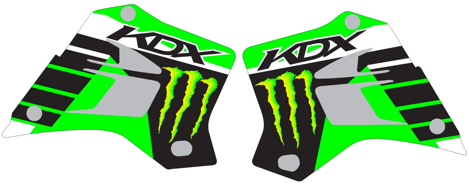 Shroud Graphics for 1995-2006 Kawasaki KDX200 KDX 200 Decals sticker | eBay