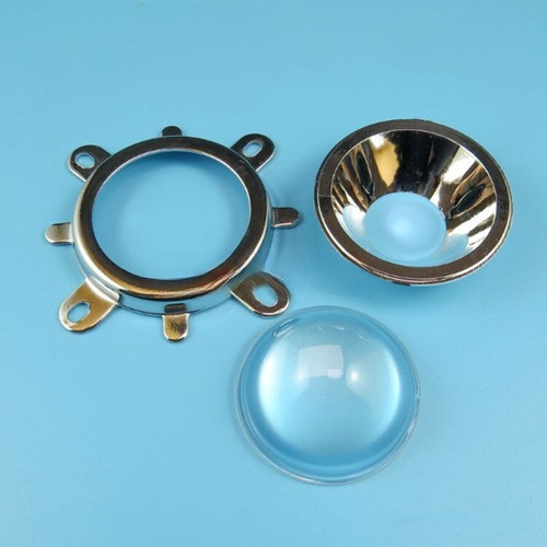10W LED Lens Kit 44mm Optical Glass Lens Reflector Cup & Fixing Bracket ...