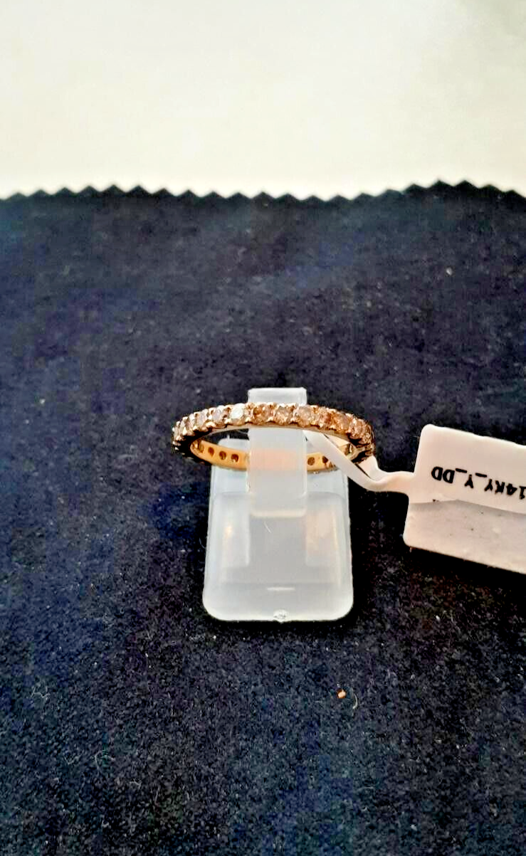 GORGEOUS 1.00 CT CHOCOLATE DIAMOND 14KT SOLID GOLD ETERNITY RING | eBay