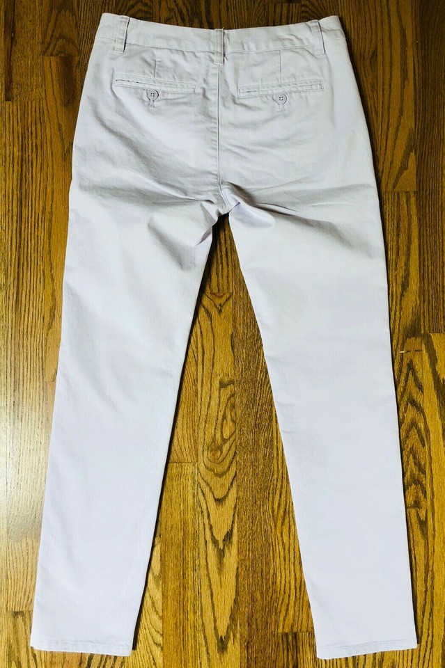BONOBOS Pants Men Size 30 x 28 Soft Lavender Solid Skinny Leg Flat ...