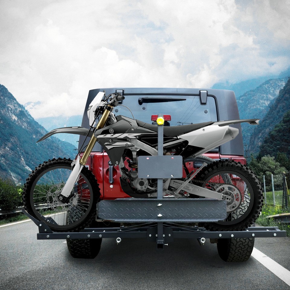 Motorcycle Carrier Hitch Mount Dirt Bike Rack 2inch Trailer Scooter ...