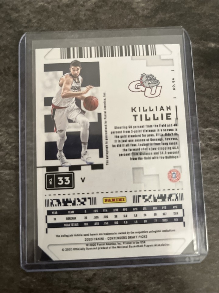 2020-21 Contenders Draft Picks Variation Game Ticket Red #94 Killian ...