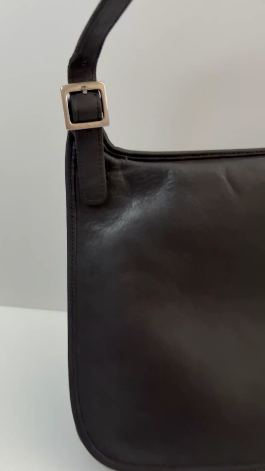 Vintage Coach Legacy 9134 Black Leather Slim Flap Saddle Bag Crossbody ...