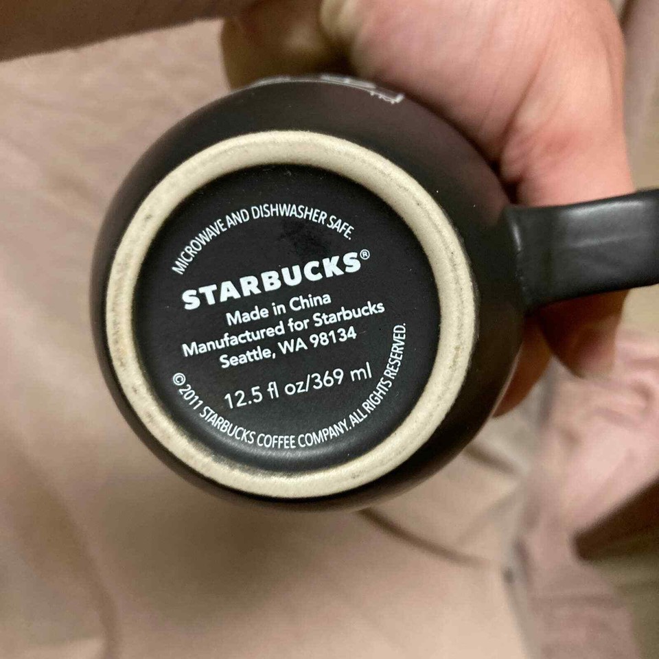 Vintage 2011 Starbucks Tazo Ceramic Mug 12.5 oz. Matte Black | eBay