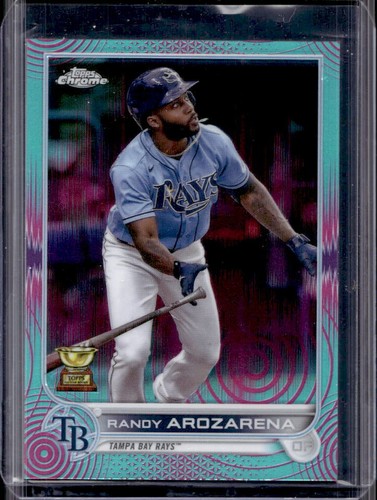 2022 Topps Chrome Randy Arozarena Sonic Aqua Pink Pulse Refractor #95/ ...