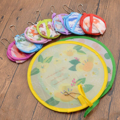 Foldable Cute Fans Portable Small Round Hand Fan Cooling Pocket Random ...