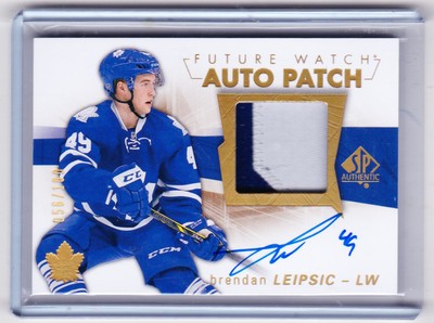 16-17 2016-17 SP AUTHENTIC BRENDAN LEIPSIC FUTURE WATCH PATCH AUTO RC ...