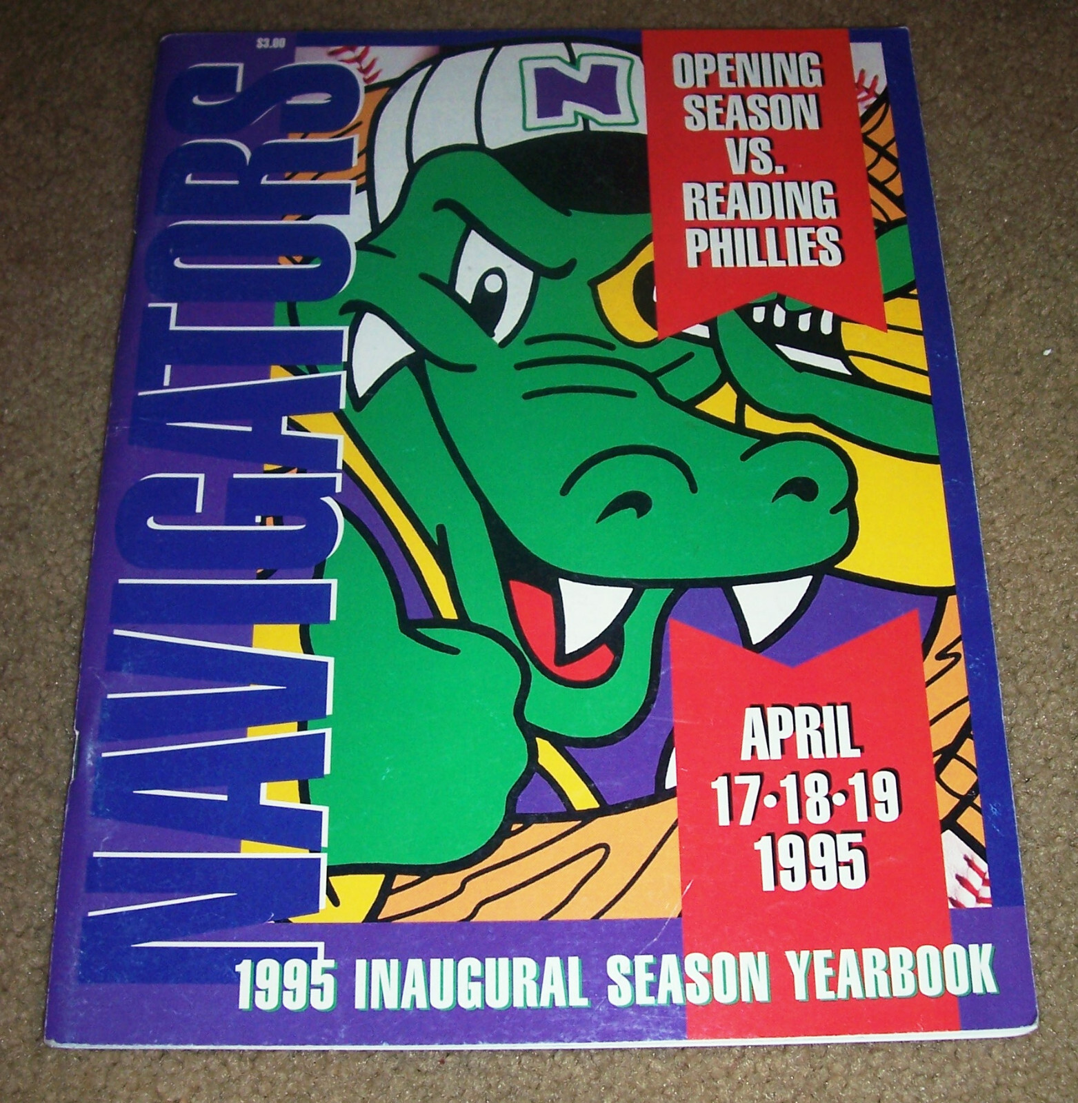 Norwich Navigators ‘AA’ 1995 Inaugural Minor League Yearbook w/Baseball ...