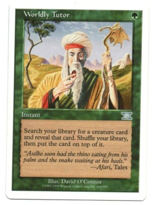 Worldly Tutor MTG Sixth Edition 6th 6ED English NM/NM- | eBay