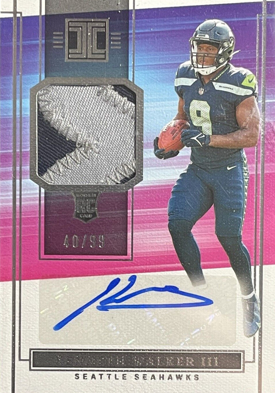 2022 Panini Impeccable - Rookie Patch Autographs #RPA-14 Kenneth Walker ...