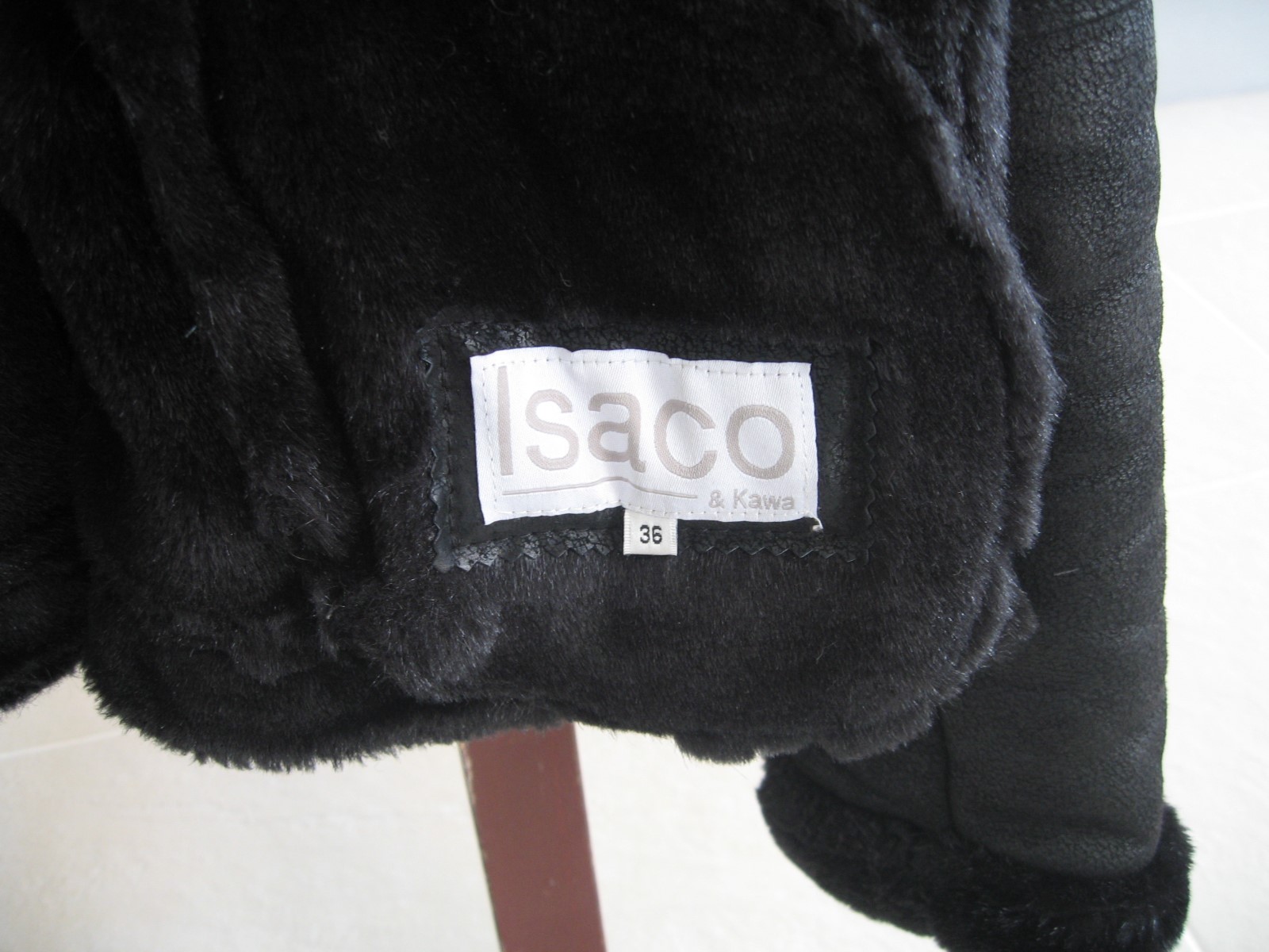 Isaco & Kawa black leather jacket side 36 European | eBay UK