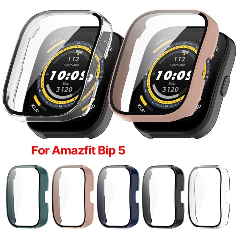 PC Case for Bip 5 Protective Cover Smartwatch Housing Screen Protector ...