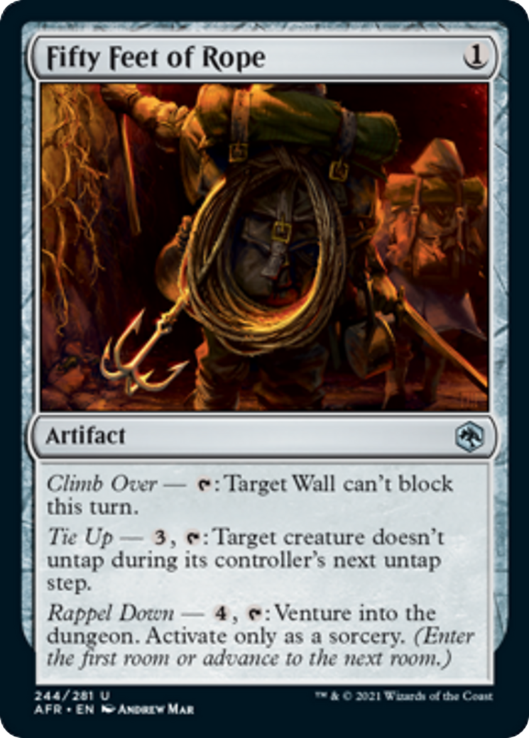Fifty Feet of Rope FOIL Adventures in the Forgotten Realms PLD CARD ...