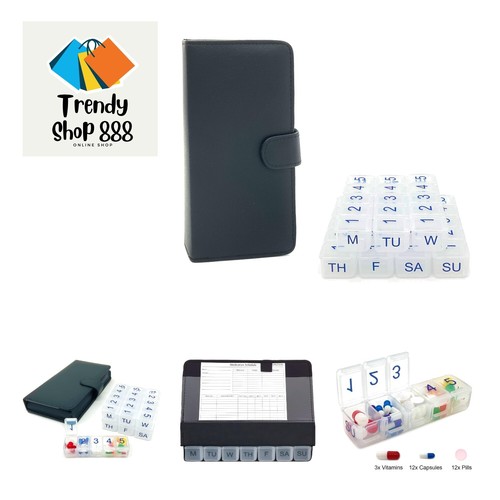 5 Times a Day x 7 Day Small Weekly Pill Organizer, Vitamin and Medicine ...