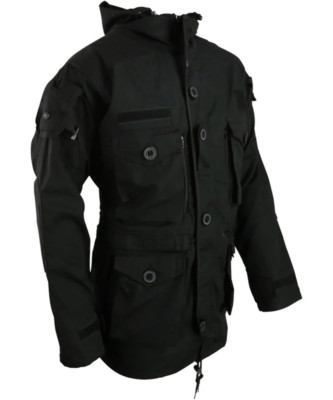 SAS Assault Ripstop Jacket Black Military Tactical British Army Style ...
