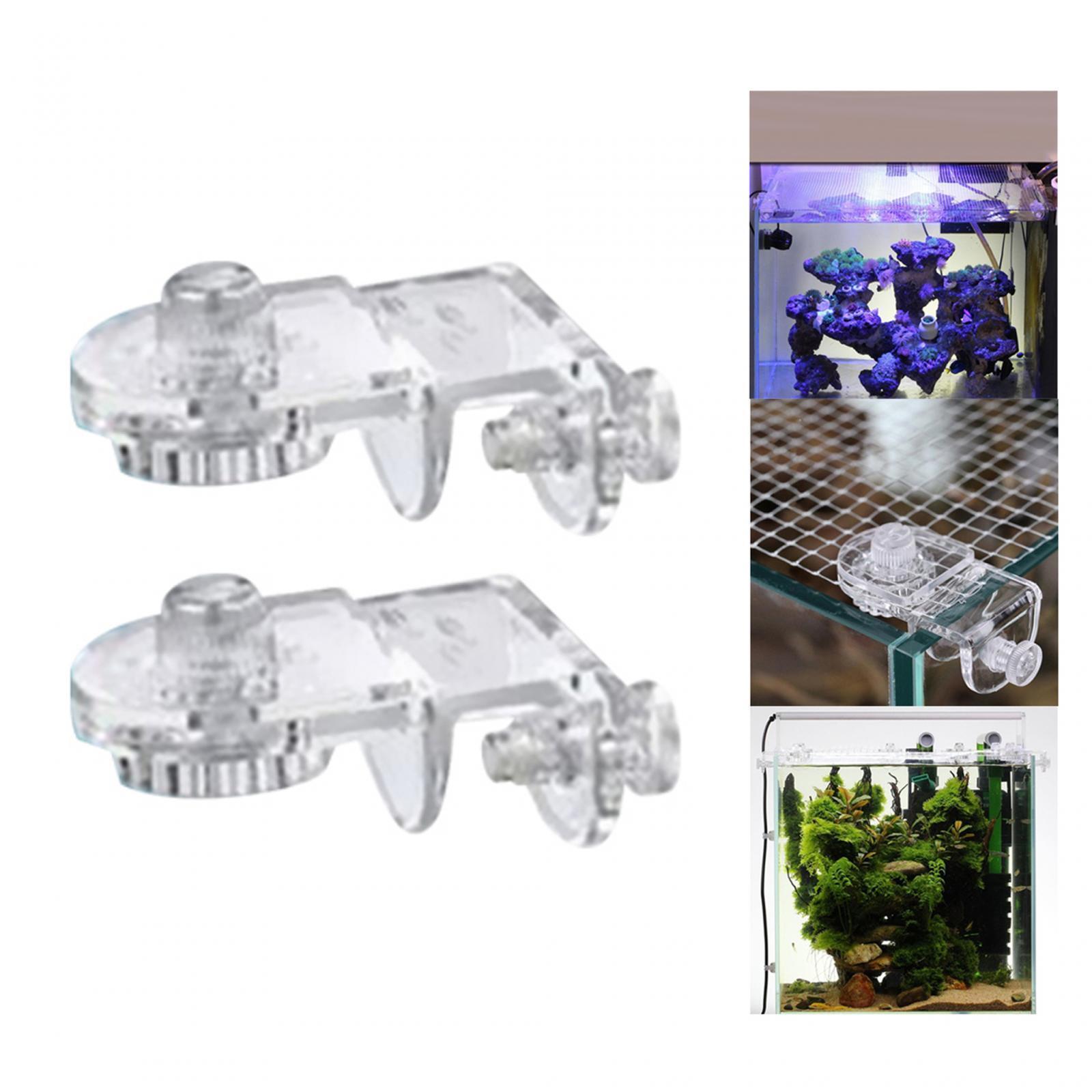 2x Aquarium Screen Net Clips Aquarium Cover Clamps Sturdy Jump Guard ...