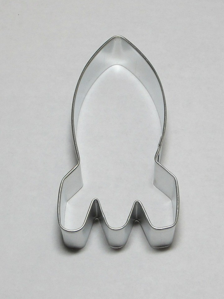 4" Rocket Cookie Cutter Tin Steel Outer Space Ship Missile Astronaut ...
