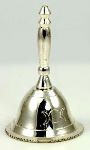 Silver Altar Bell with Triple Moon Design 696750550706| eBay