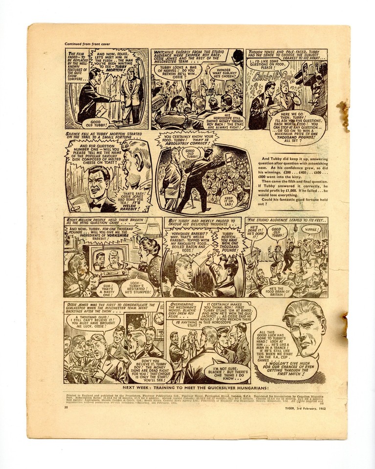 Tiger Feb 3 1962 GD Low Grade | eBay