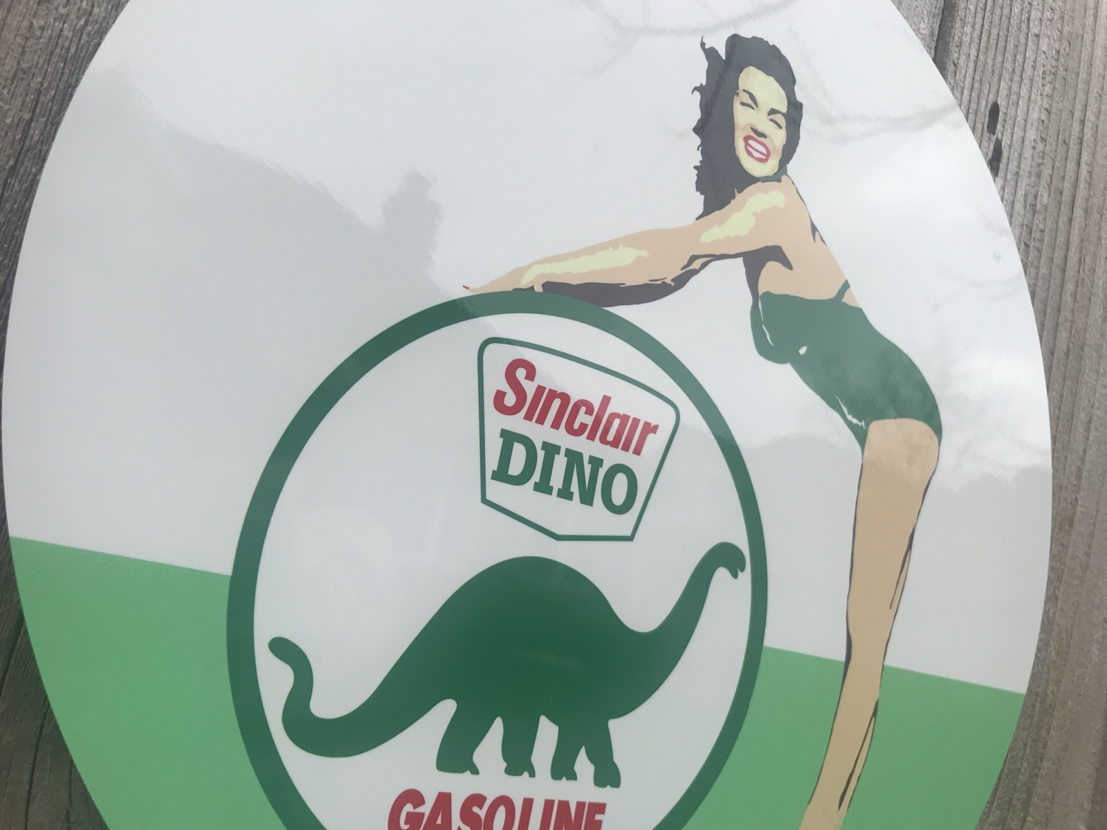 Sinclair Gasoline Pinup Girl Pin Up Round Metal Sign Oil gas | eBay