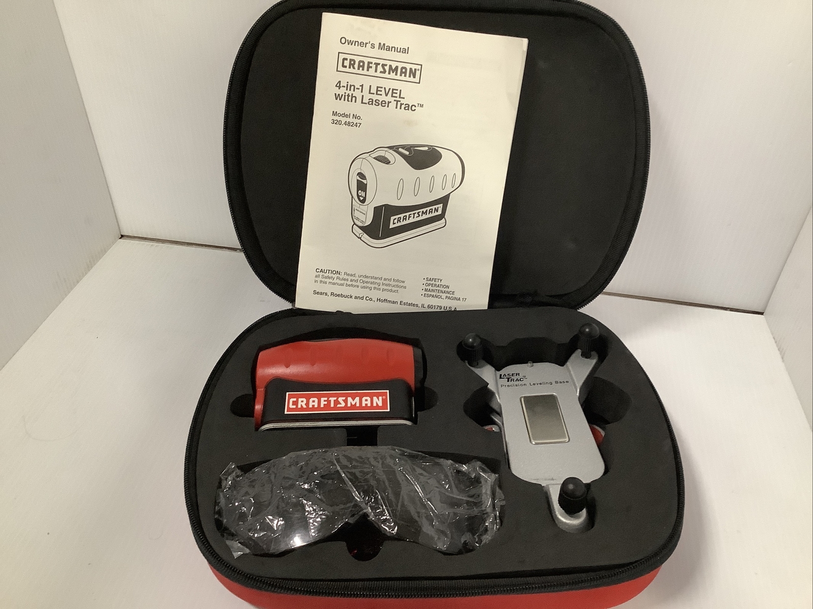 Craftsman 4-in-1 Laser Level w/ Laser Trac Zippered Case Model 32048247 ...
