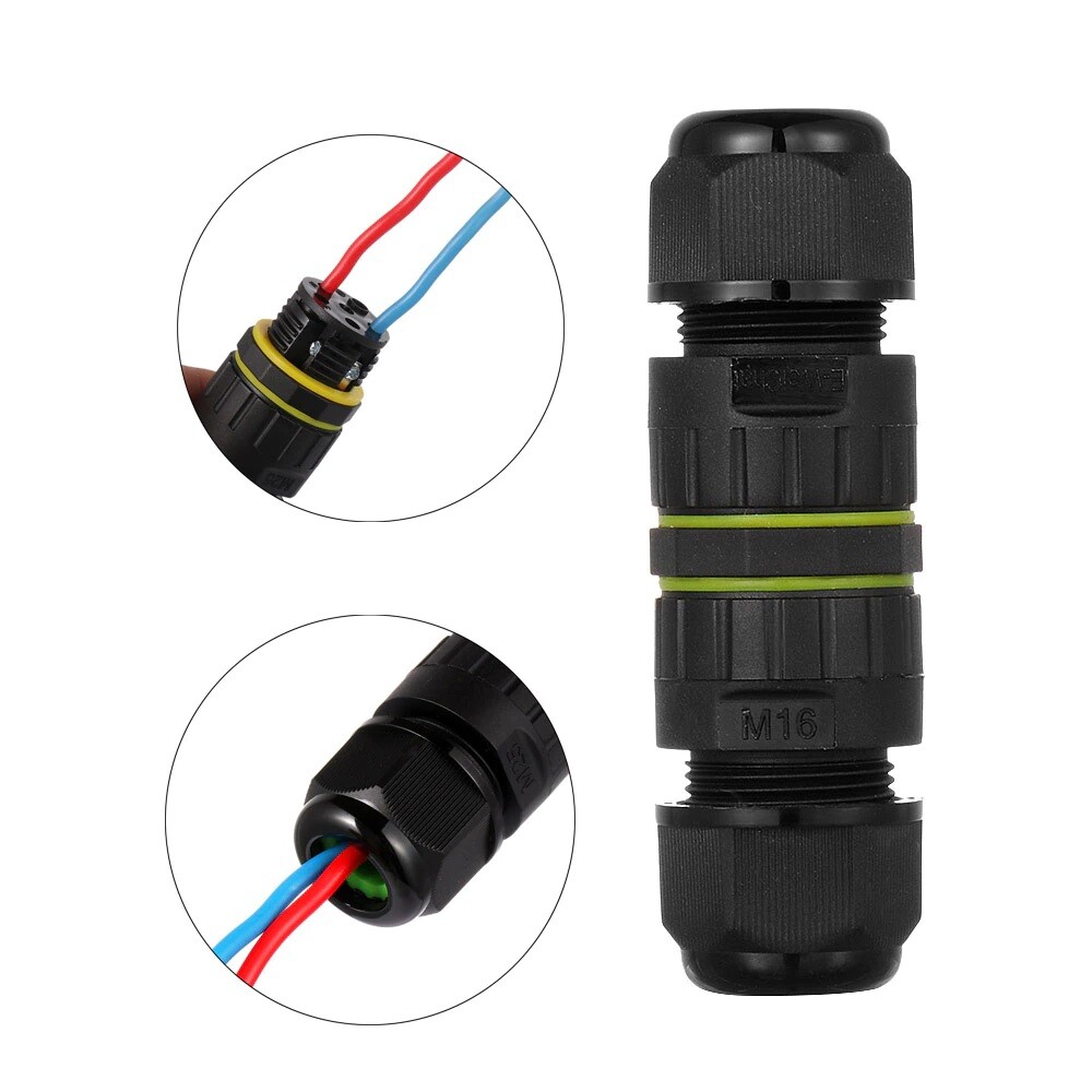 IP68 wasserdicht Kabelverbinder Kabelmuffe Verbindung Muffe 2-5Pole M16 ...