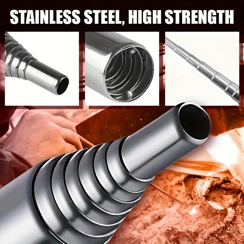 Pocket Bellow Collapsible Fire Tool Kit Camping Survival Blow Fire Tube ...