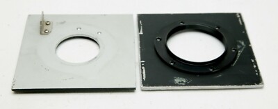 Burke & James 2 Lens Boards 4x4" With Holes 39mm & 52mm. Fits Deardorff ...