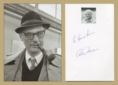 Arthur Miller (1915-2005) - American writer - Rare signed card + Photos ...