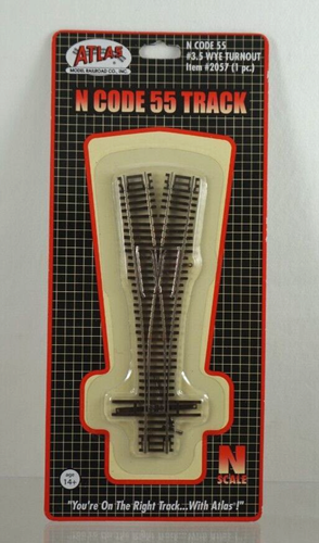 NOS Atlas N Code 55 Track #3.5 WYE TURNOUT N Scale Layout Accessory ...