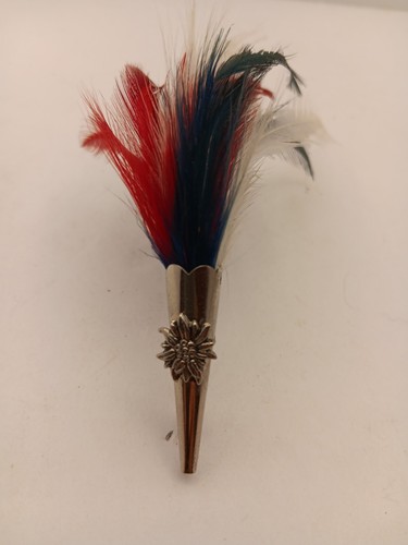 Vintage German Alpine Hat Brush Pin Austrian Bavarian Real Feathers ...