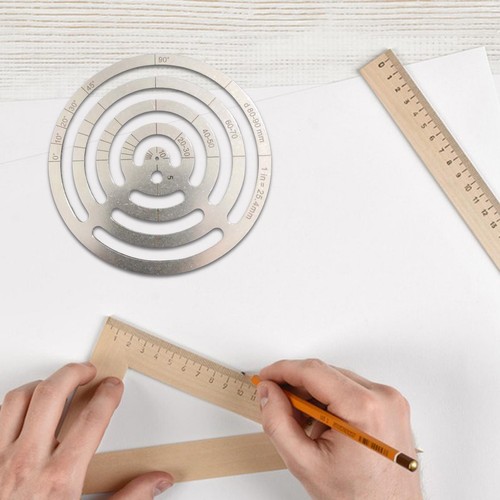 Round Ruler Stainless Steel Leather DIY Tool Accurate Circle Making ...