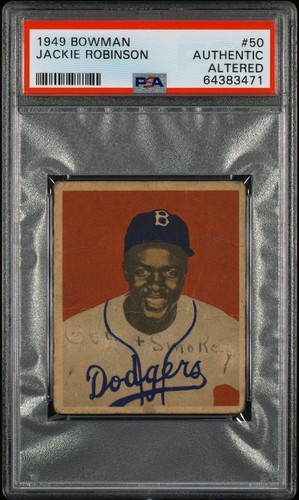 1949 Bowman Jackie Robinson ROOKIE #50 PSA ALTERED AUTH | eBay