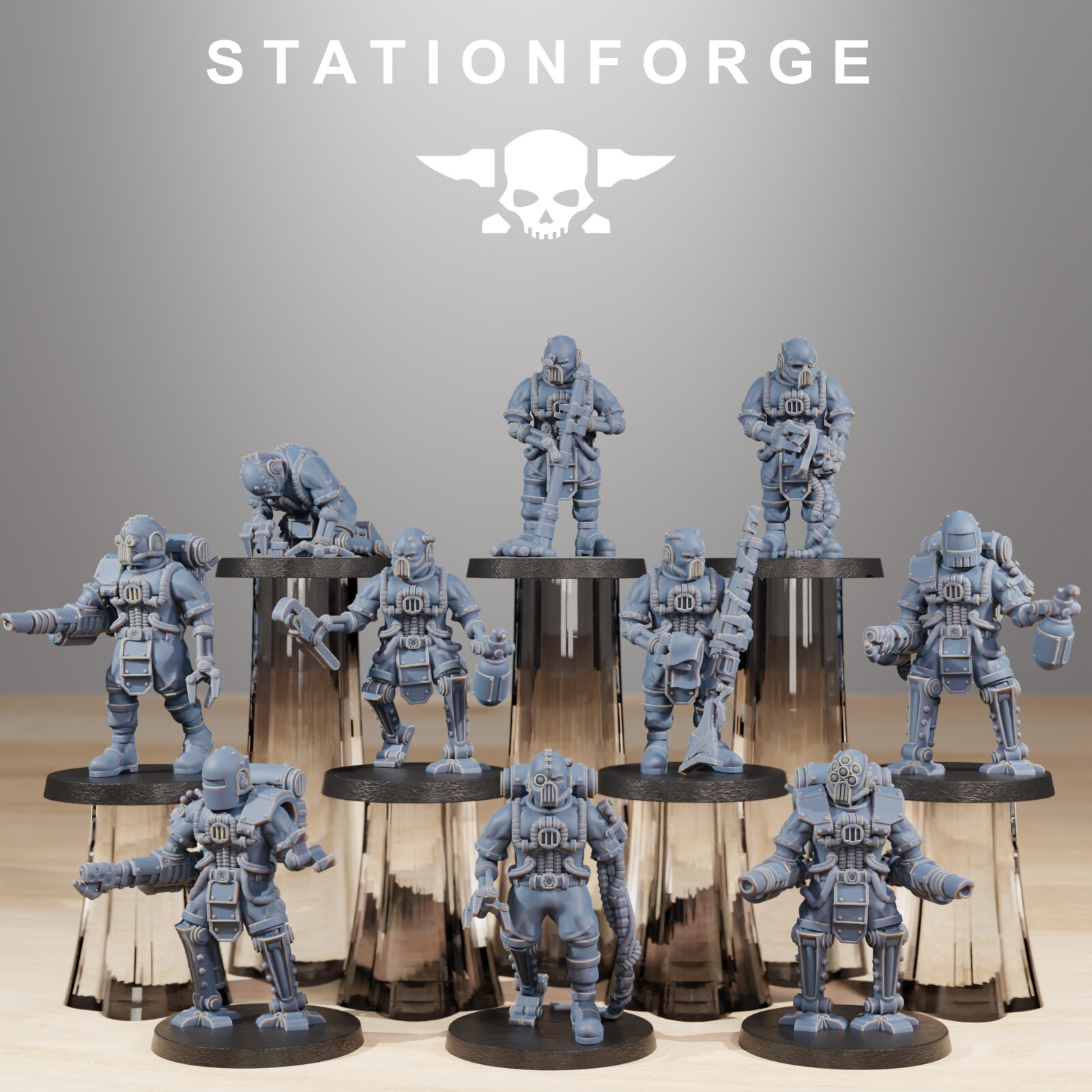 Stationforge Miniatures Scavenger Cyborgs Tabletop Sci Fi Grim Dark ...