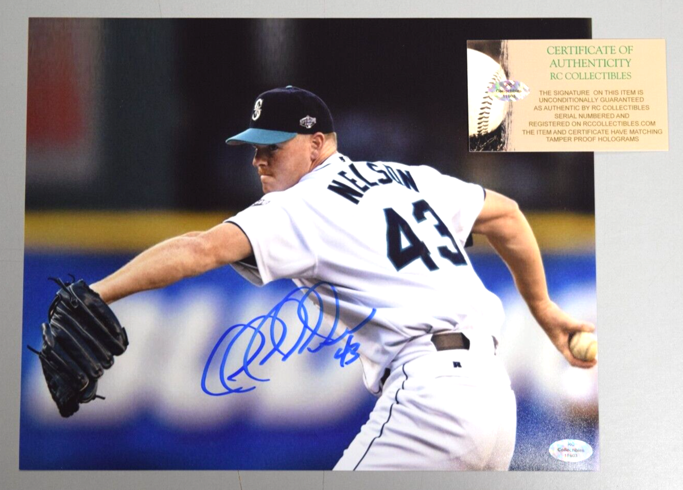 Jeff Nelson Signed Seattle Mariners Pitching 8x10 Photo Graph Autograph ...