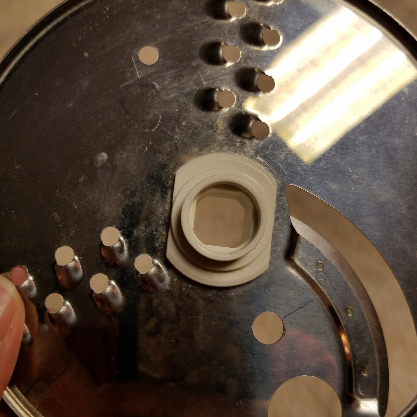 Food Processor Round Slicing Grating Blade 5.5" Diameter 3/4" Center ...